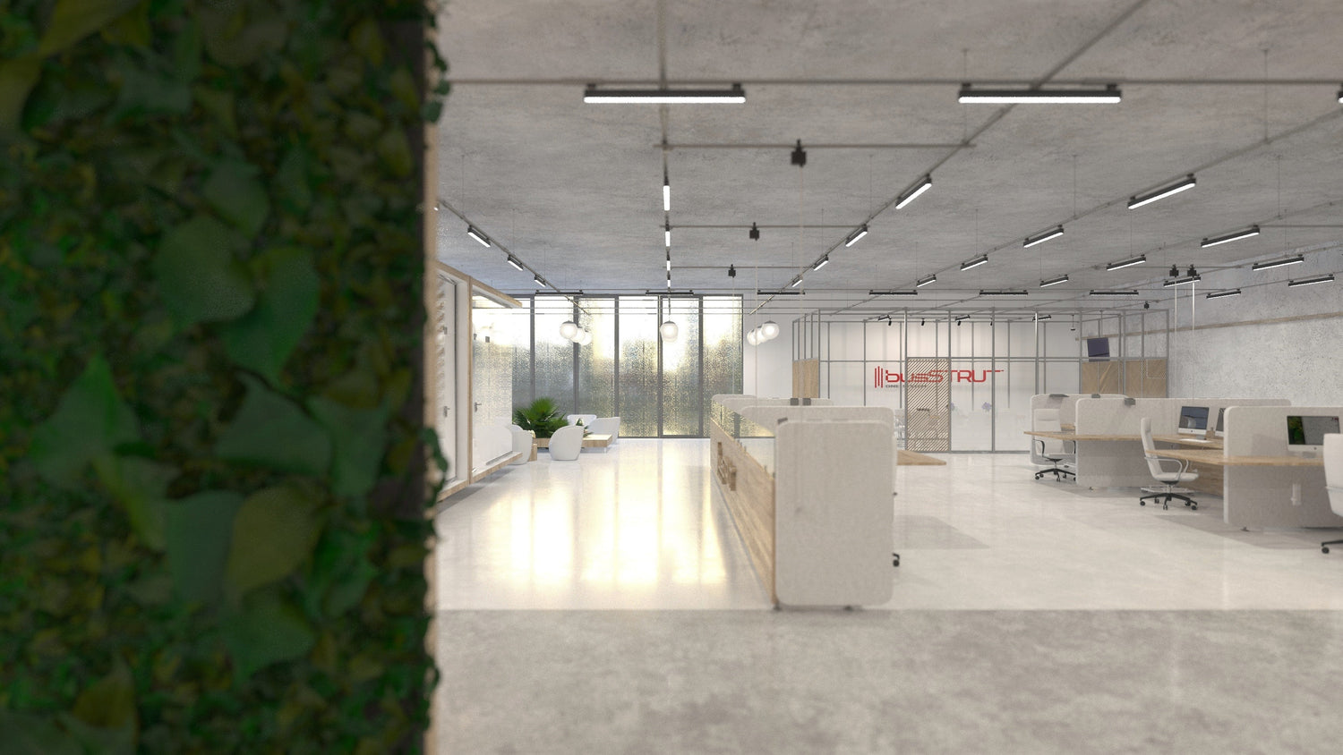Office Overhead Power Distribution | Track Busway