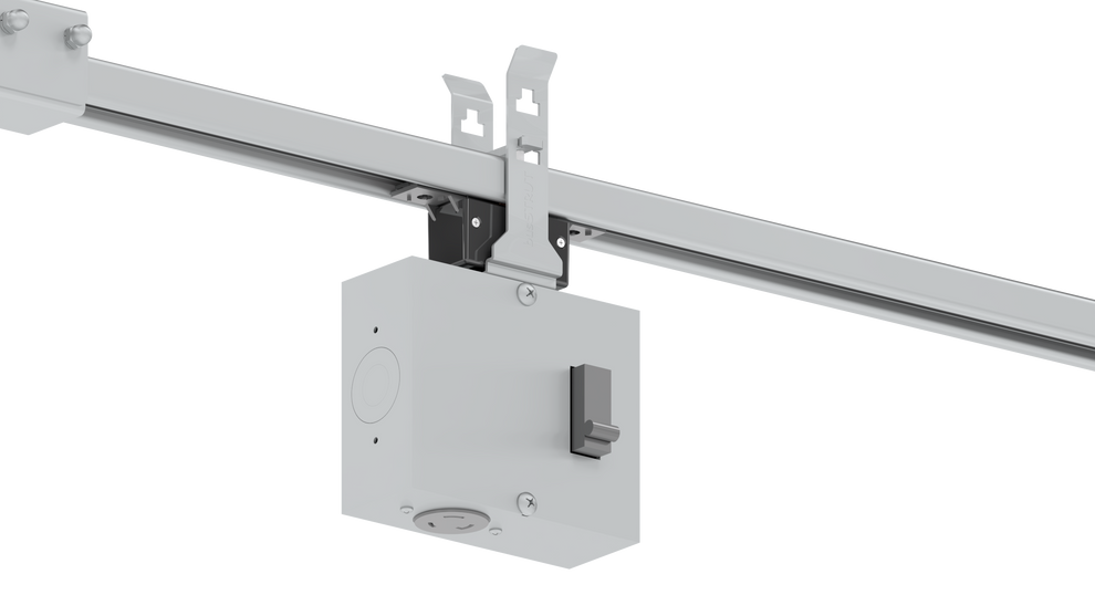 Tap-Off Box (2-Pole) | Breakered 208V-1Ph Receptacle – Track Busway